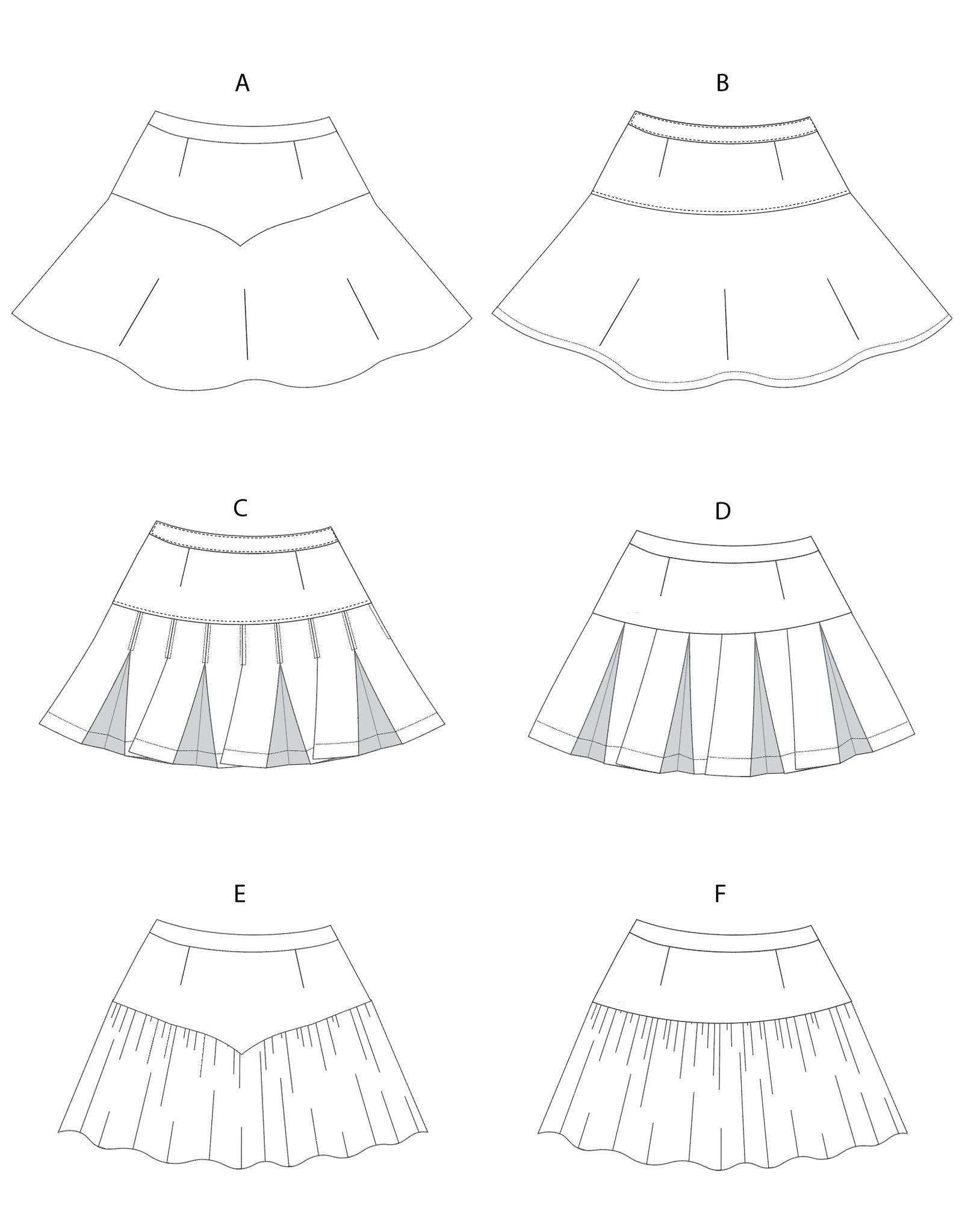 Flirt Skirt Sewing Pattern for sewists DIY skirt using sewing machine ...